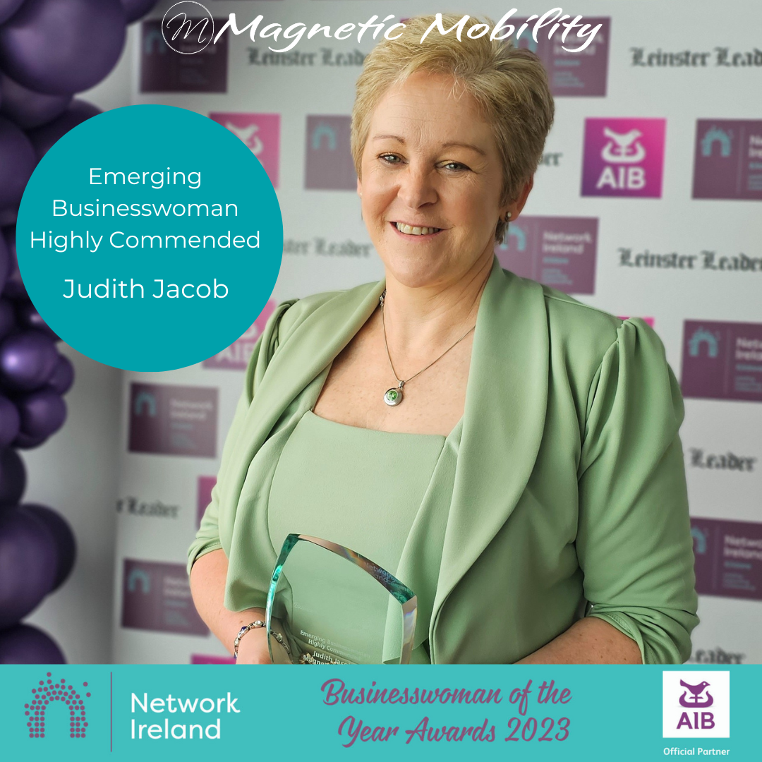 Celebrating Judith's Highly Commended Award at the Network Ireland Kil ...